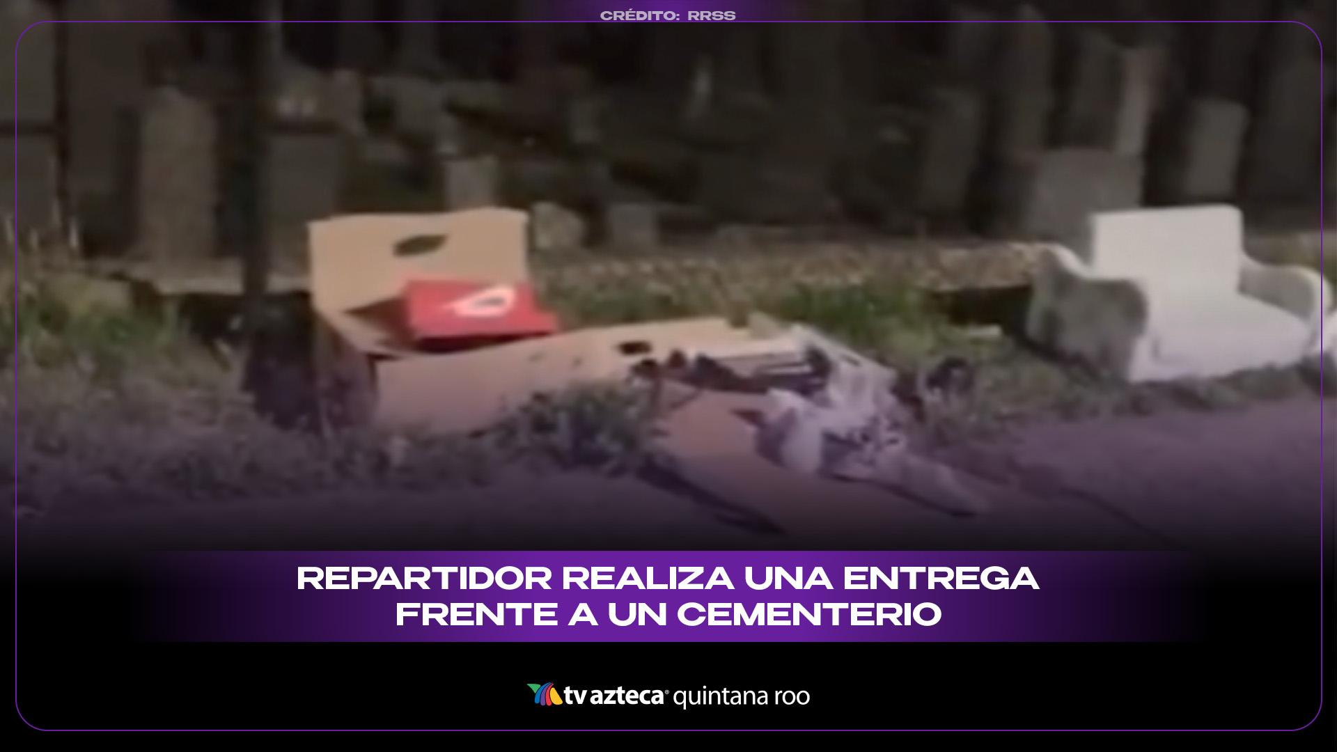 VIDEO: Repartidor realiza una entrega frente a un cementerio y vive un ...