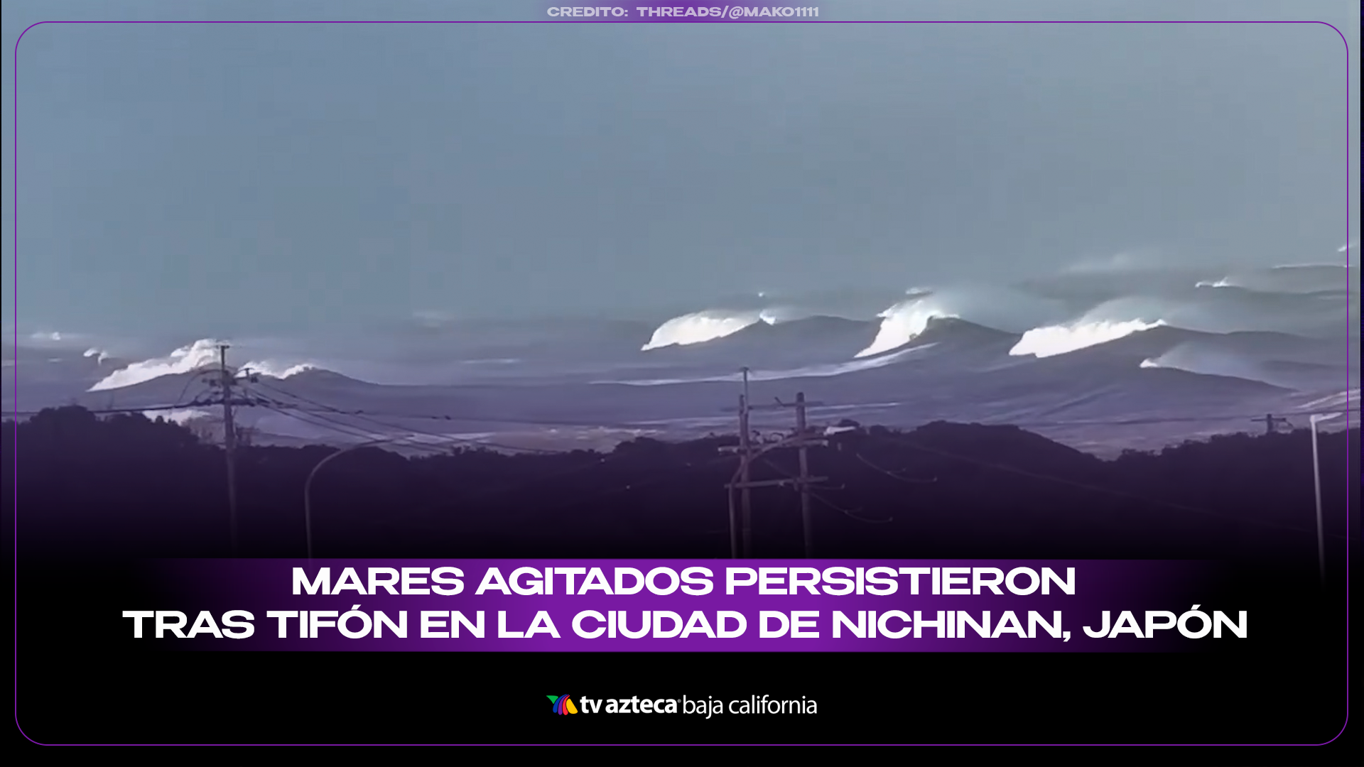 Mares agitados continúan afectando a Nichinan, Japón, tras el paso de ...