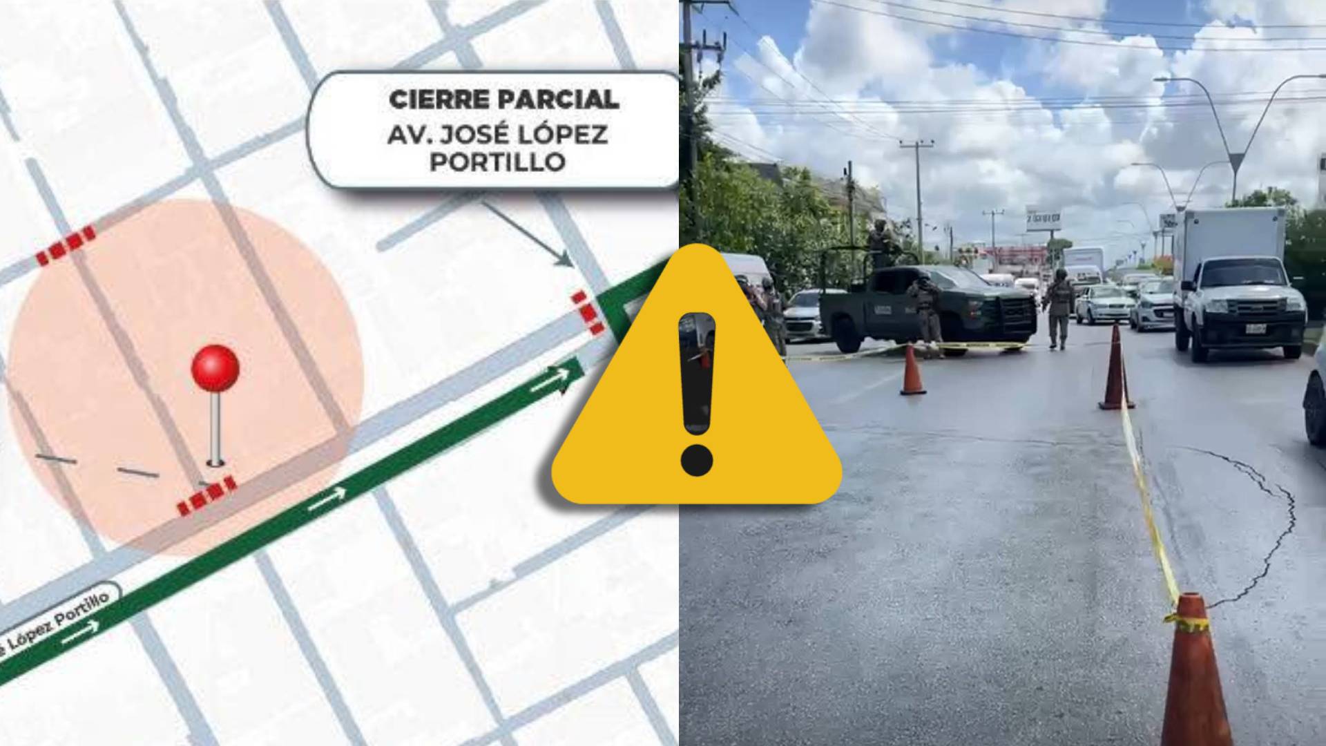 Tráfico Cancún: Anuncian cierre vial y desvío en la avenida José López ...