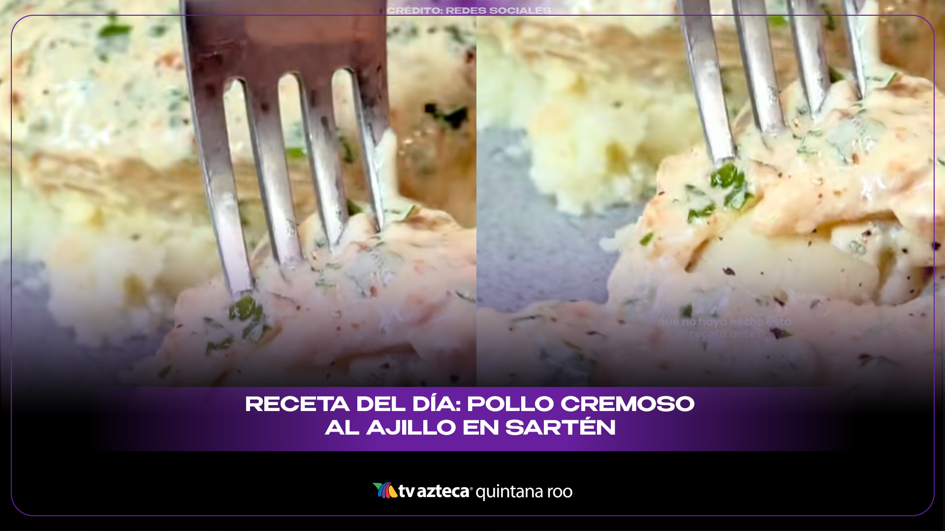 Receta del día: Pollo cremoso al ajillo en sartén