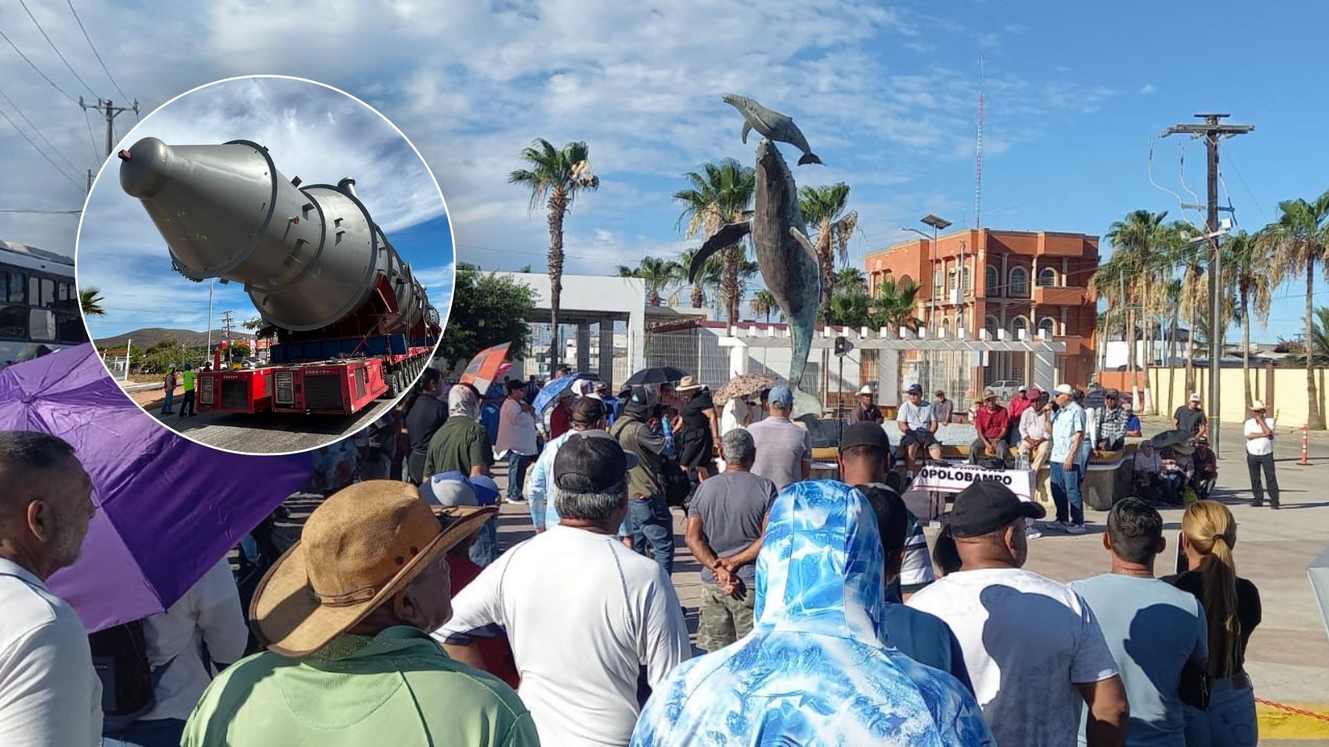Protestan contra planta de amoníaco tras apagón en Topolobampo