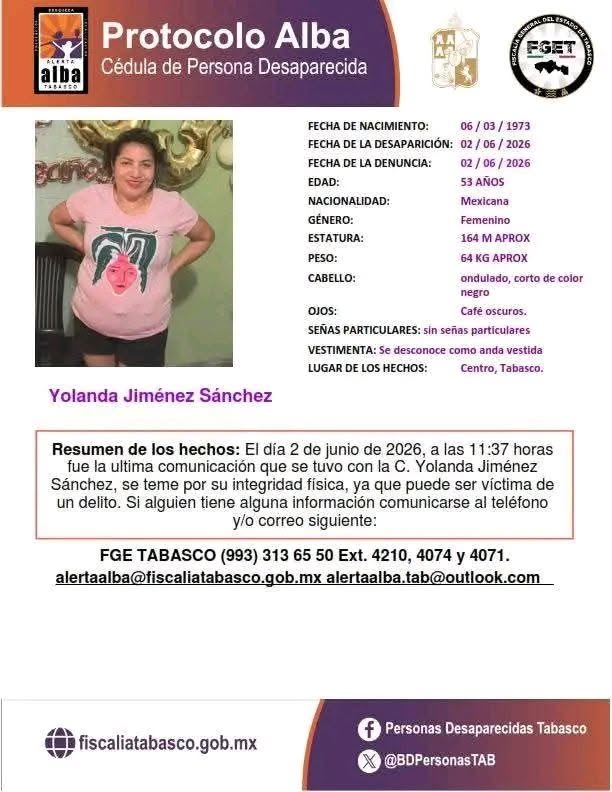 ¡Salió a buscar trabajo y NO regreso! Yolanda Jiménez desapareció en ...