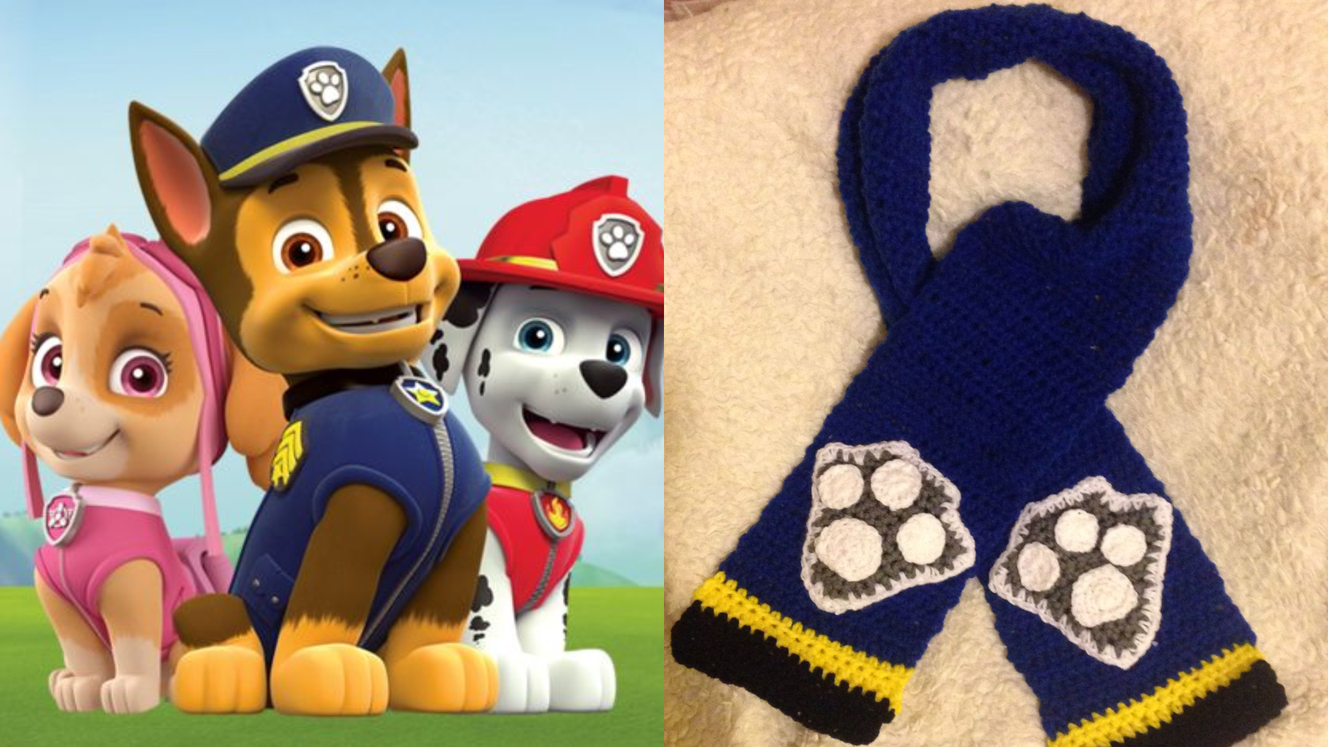 Crochet para niños: cómo tejer bufandas de Paw Patrol para el invierno