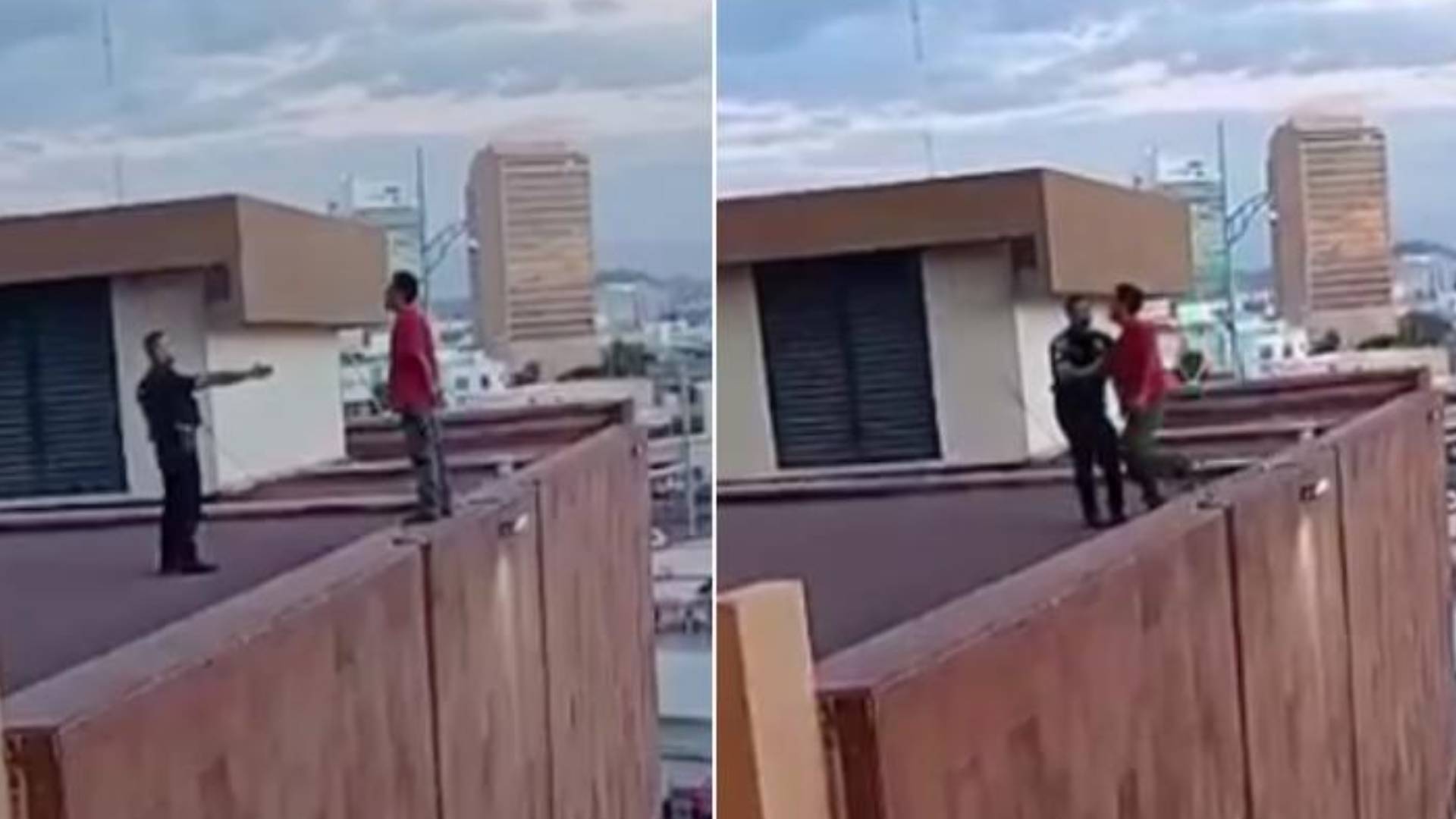 Policía evita que hombre se lanzara desde azotea de un edificio en ...