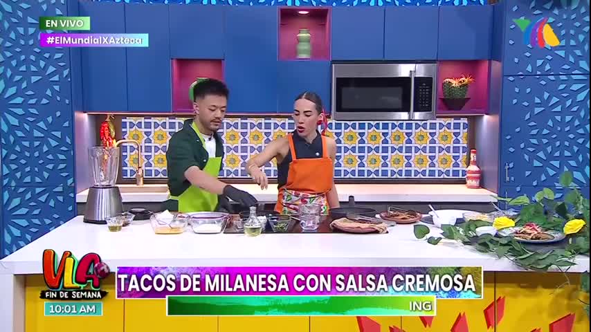 Receta para preparar tacos de milanesa en salsa cremosa de chile serrano