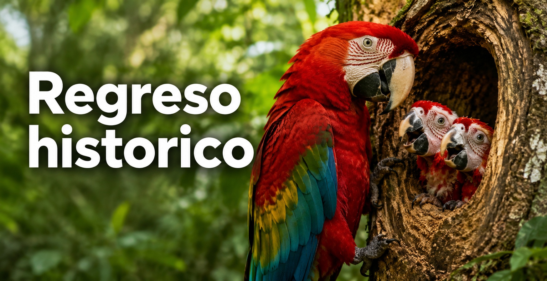 Nacen crías de guacamaya roja en Brasil: histórico logro de conservación