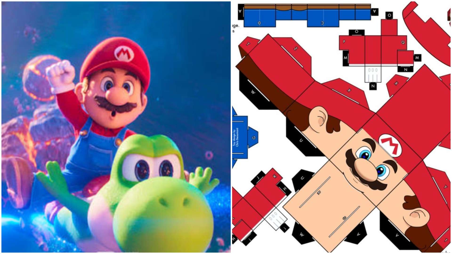 6 plantillas para hacer muñecos de papel de Super Mario Bros; son ...