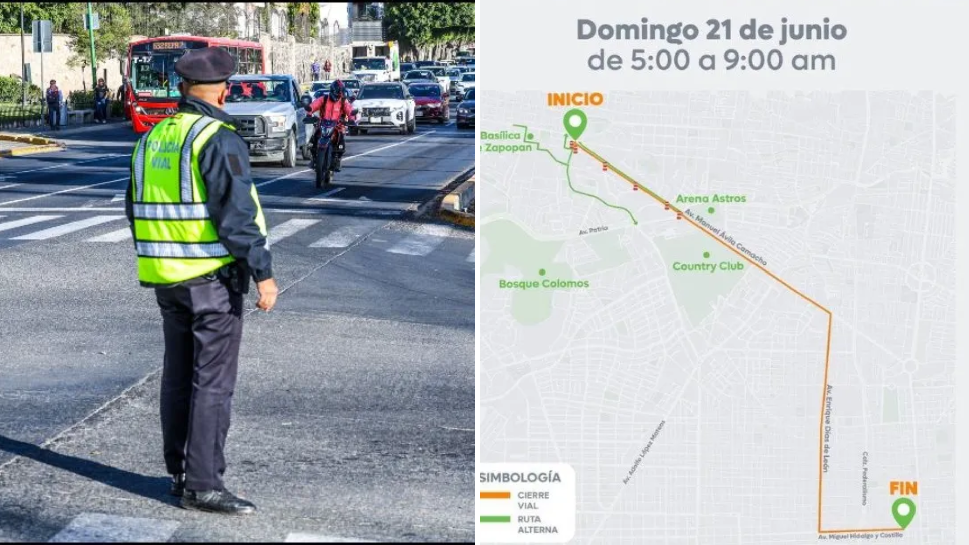 Cierres viales en Zapopan este domingo: calles afectadas, horarios y ...