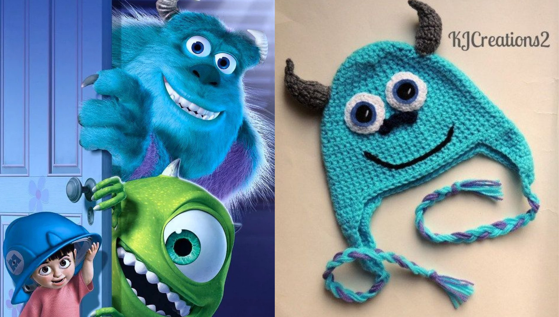 Crochet para niños: cómo tejer gorros de Monsters, Inc. inspirados en ...