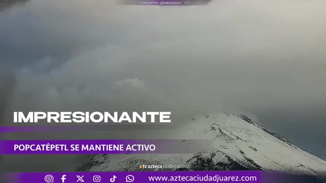 Popocatépetl registra 230 exhalaciones en solo 24 horas