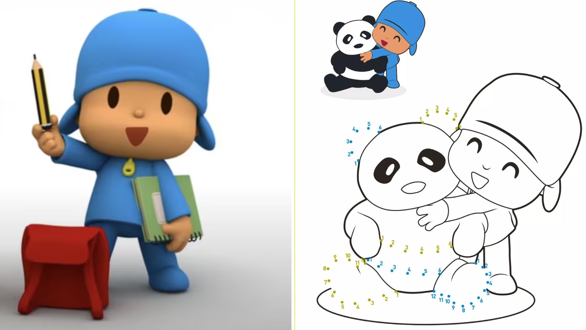 5 plantillas de laberintos y dibujos para colorear de Pocoyó para niños ...