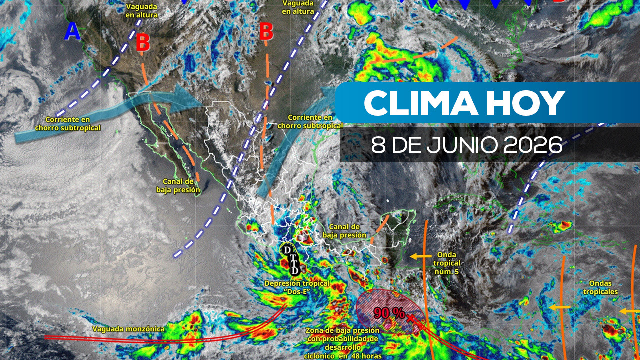 Pronóstico del clima HOY 8 de junio: Alerta en México por temporal de ...