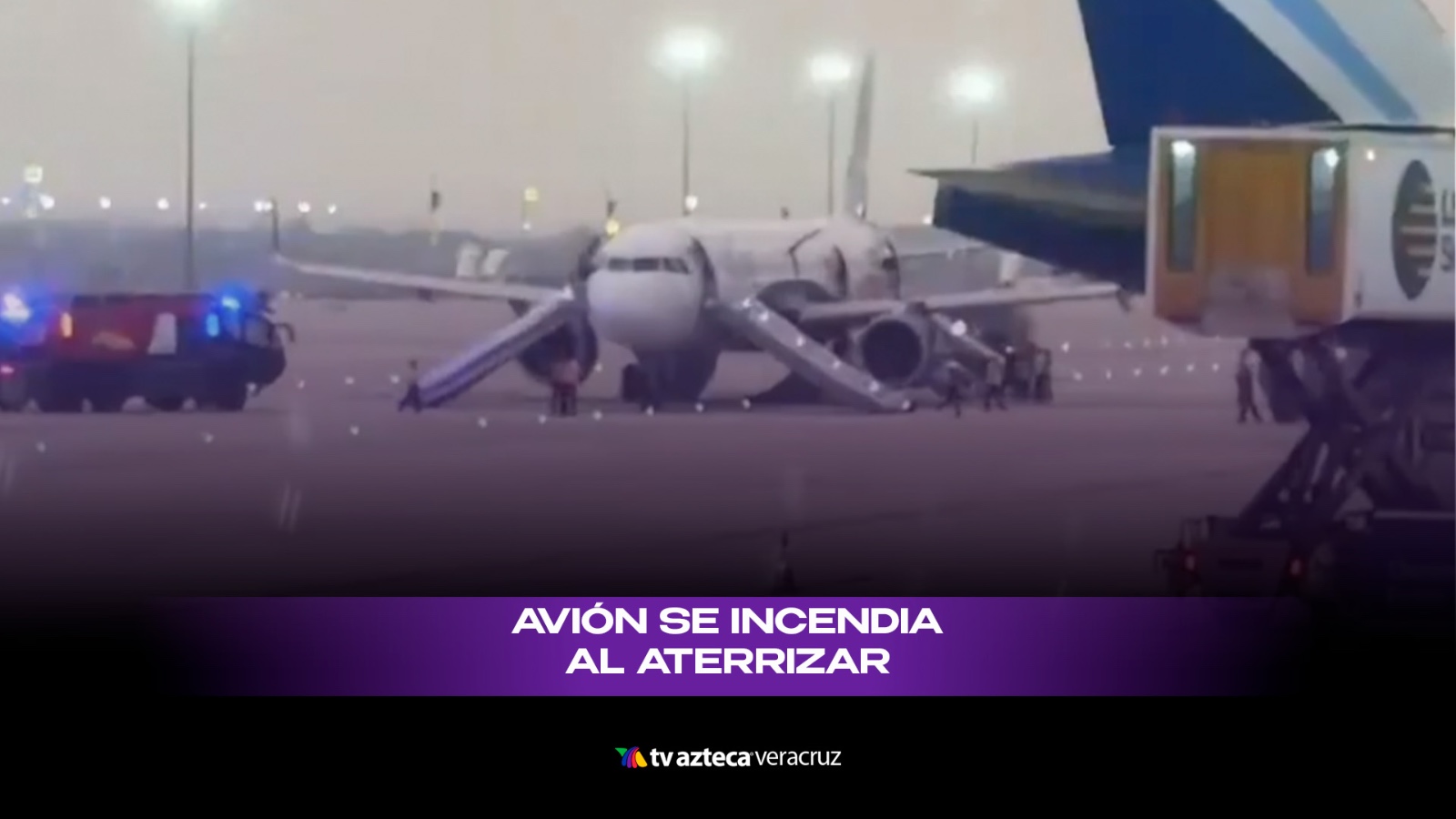 Avión incendiado en India evacuado de emergencia