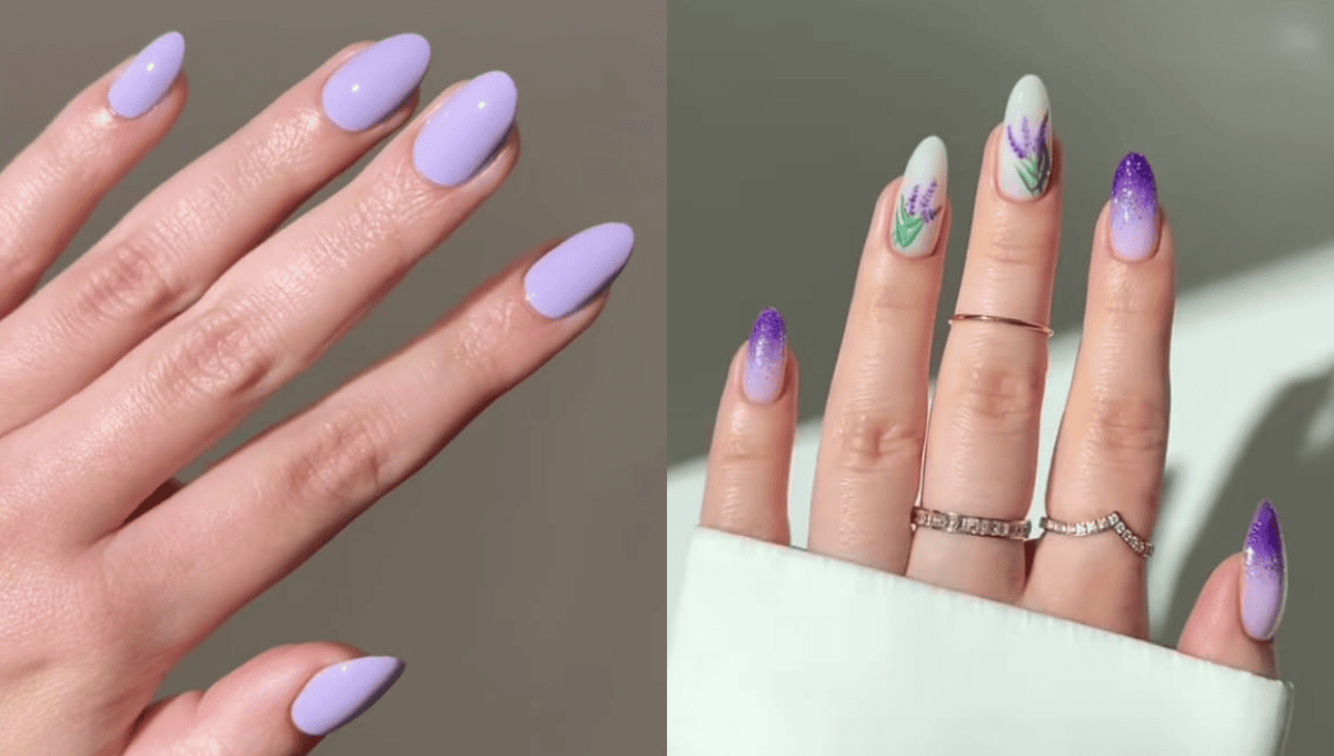 5 diseños de las lavanda nails y rejuvenecer tus manos