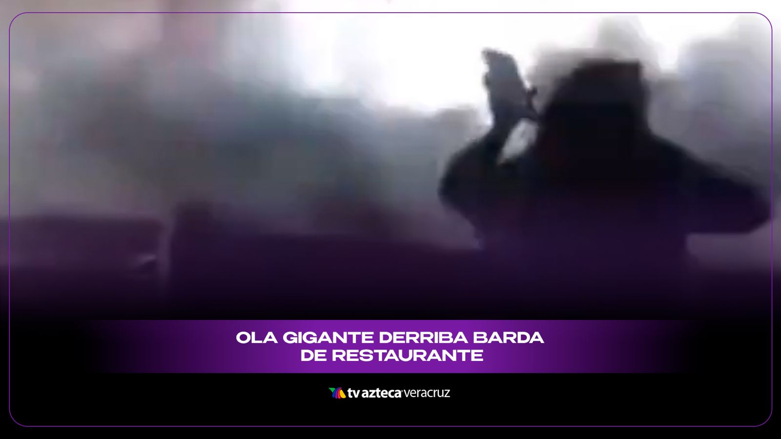 Ola gigante derriba barda de restaurante en Oaxaca