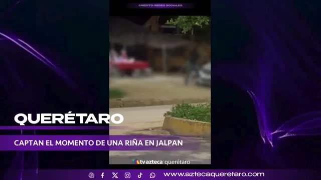 Video de la riña en puesto de comida en Jalpan