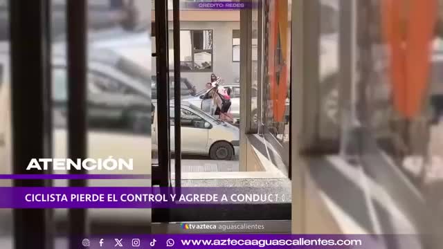 Video muestra agresión de ciclista a mujer conductora y genera indignación