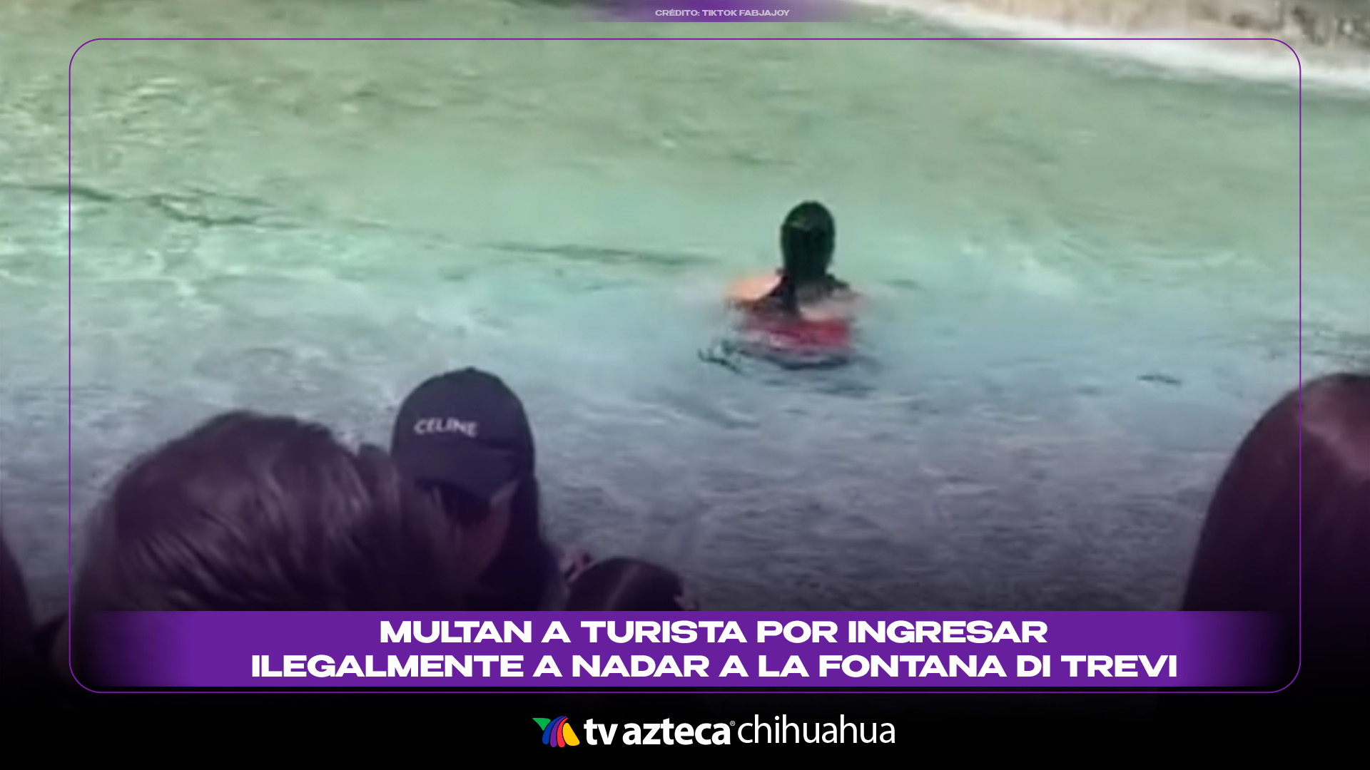 Turista entra a nadar a la Fontana di Trevi y termina multada en Roma ...