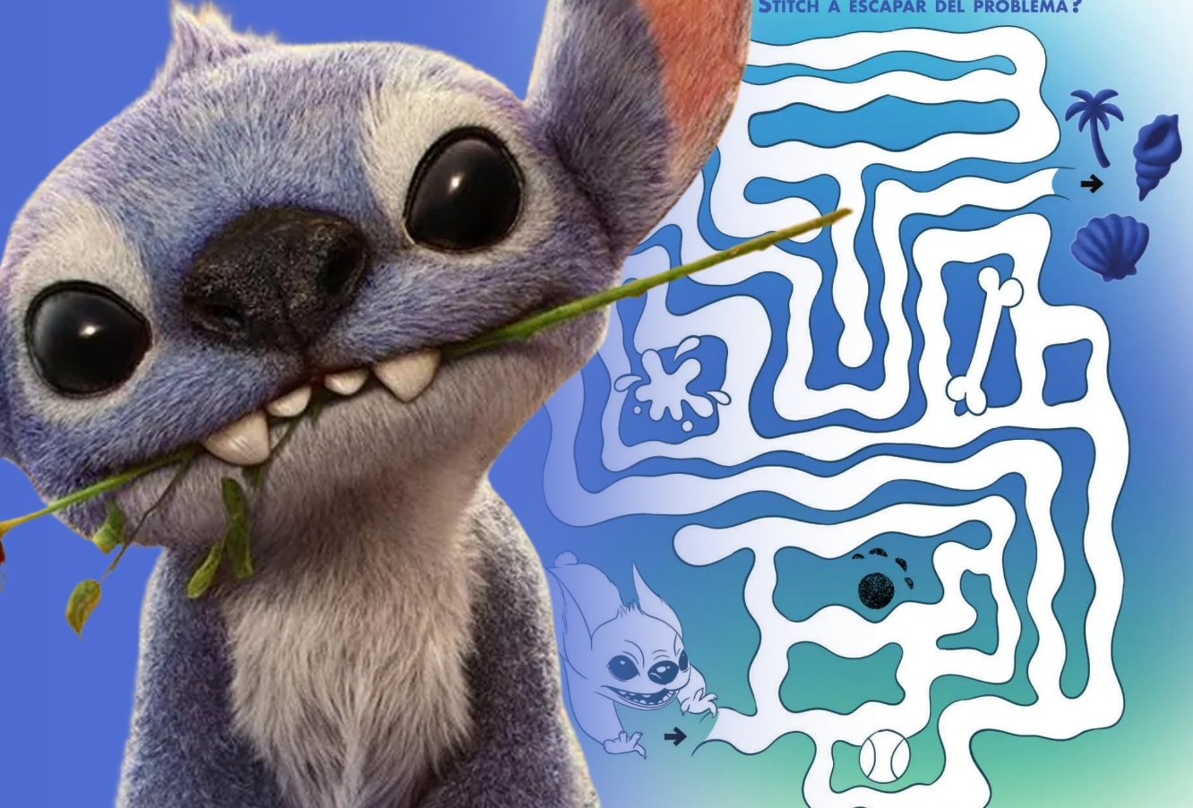 Actividades para niños: 5 plantillas descargables de laberintos de Stitch