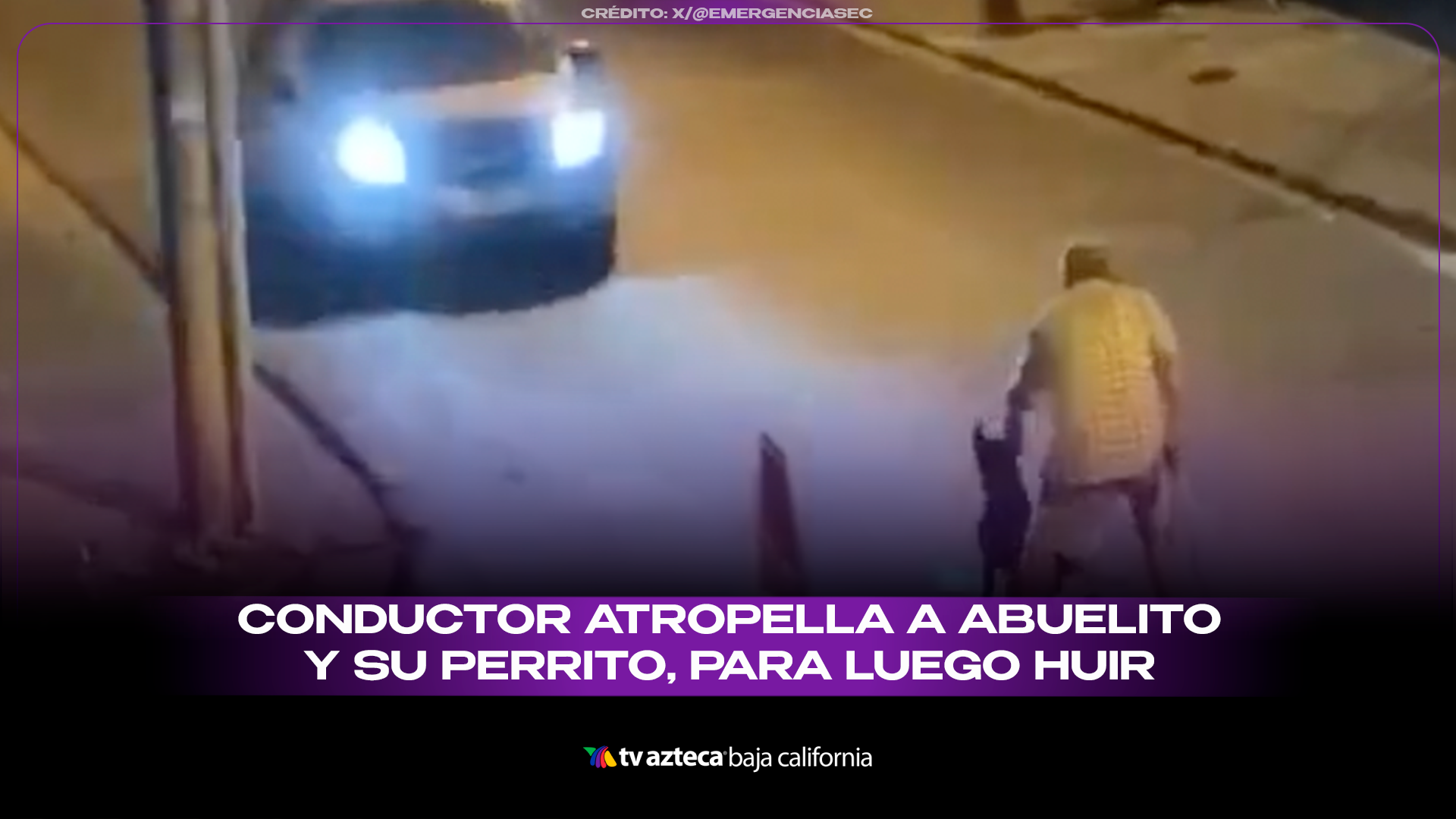 Abuelito y su perrito resultan atropellados; video impacta
