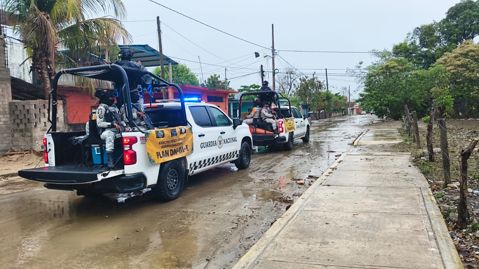 GN activa plan DN-III por tormenta “Boris” en estados del Pacífico
